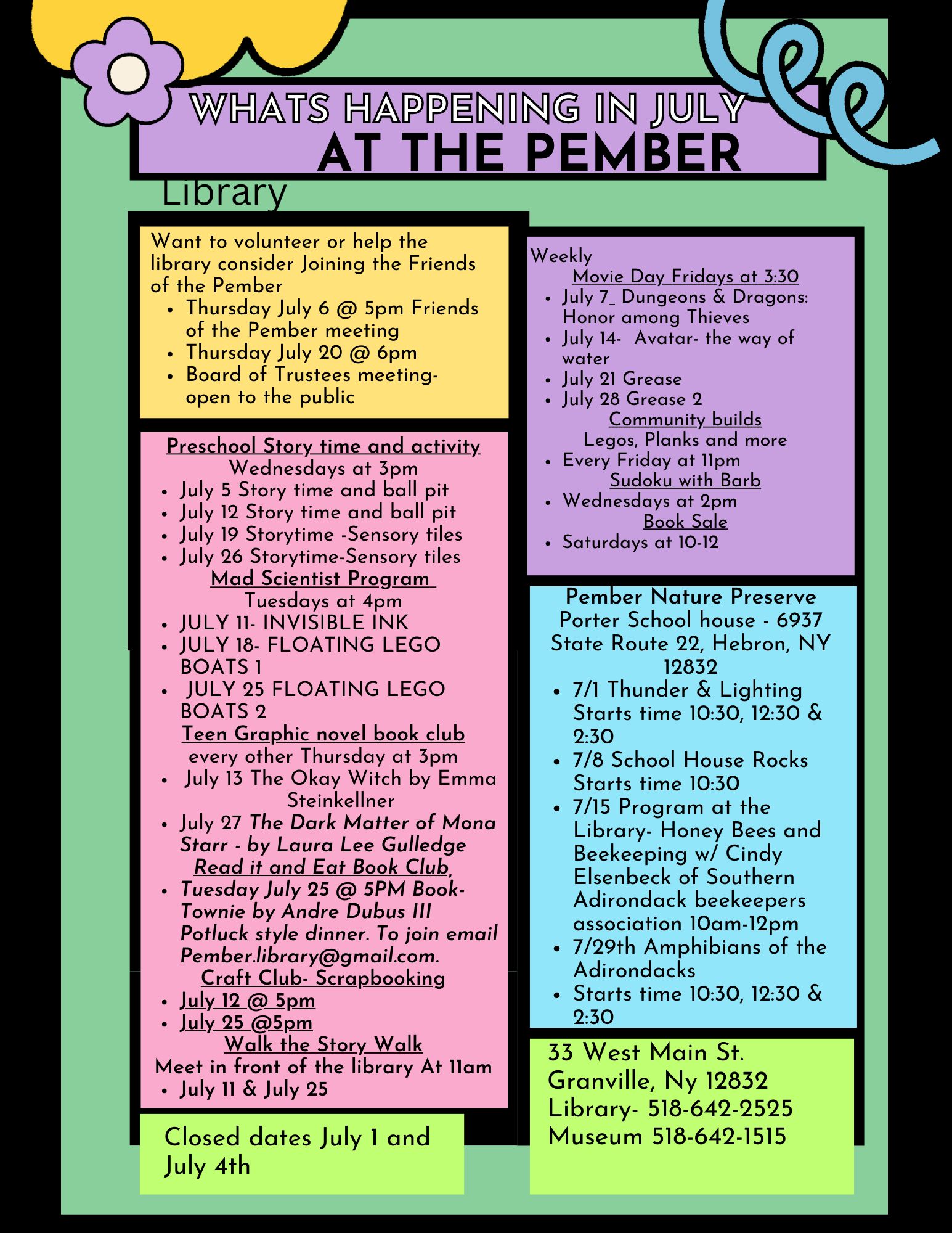 See What’s Happening at the Pember – Pember Library